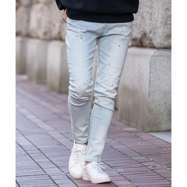 ZOZO問い合わせ番号:91105725ショップ:SILVER BULLET，シルバーバレットブランド:CavariA，キャバリア商品名:『CavariA/キャバリア』ペンキデニムスキニーパンツカテゴリ:パンツ>デニムパンツブランド品...