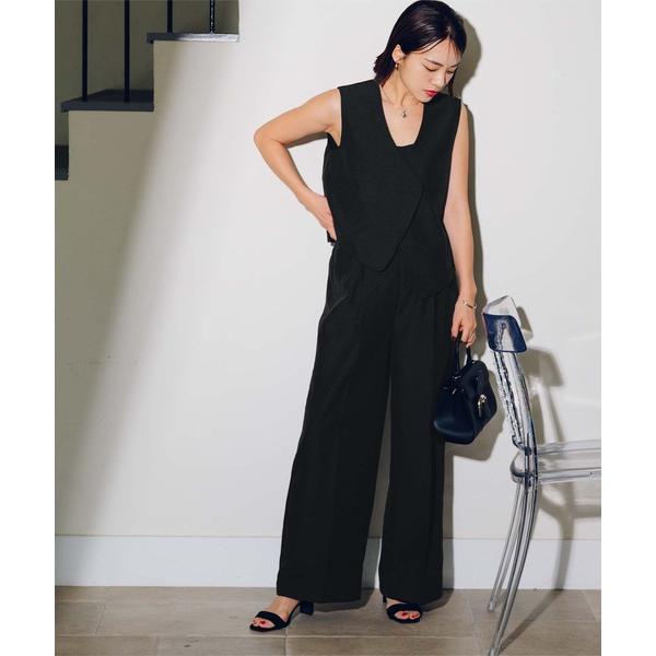 ZOZO問い合わせ番号:91106925ショップ:ur's，ユアーズブランド:ur's，ユアーズ商品名:アシンメトリージレ×ワイドパンツセットアップカテゴリ:ジャケット/アウター>セットアップブランド品番:BFXN2064素材:ポリエ...