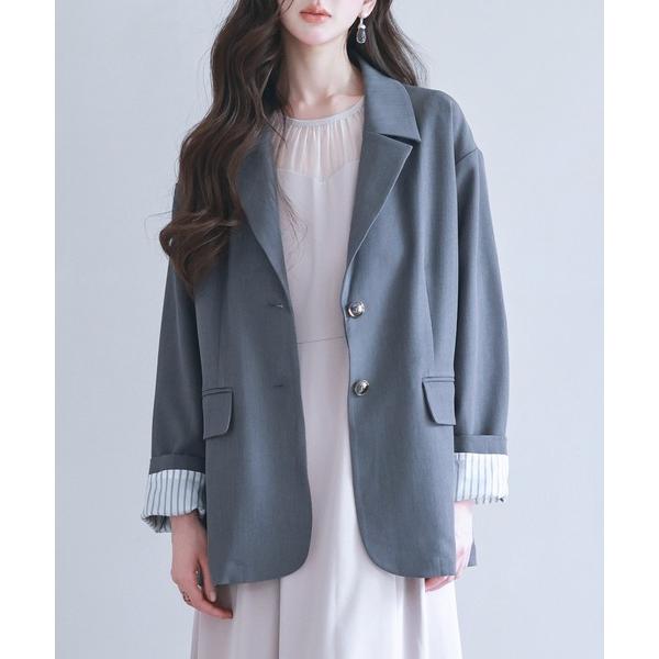 ZOZO問い合わせ番号:91141412ショップ:SAISON DE PAPILLON，セゾン ド パピヨンブランド:SAISON DE PAPILLON，セゾンドパピヨン商品名:袖口折り返しテーラードジャケットカテゴリ:ジャケット/アウタ...