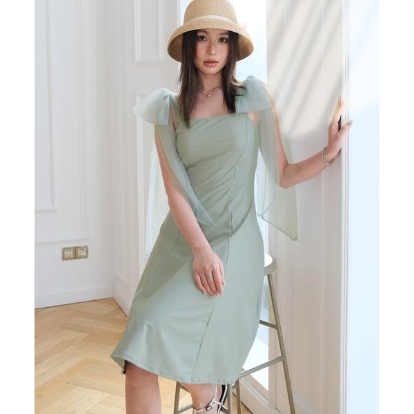 『セール実施中』※このアイテムは返品・交換対象外商品です。ZOZO問い合わせ番号:91142321ショップ:OSYAREVO，オシャレボブランド:OSYAREVO，オシャレボ商品名:チュールリボン ワンピース 水着 レディースカテゴリ:水着...