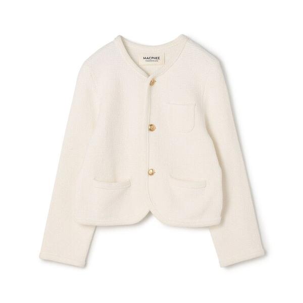 ZOZO問い合わせ番号:91144470ショップ:TOMORROWLAND，トゥモローランドブランド:MACPHEE，マカフィー，TOMORROWLAND，トゥモローランド商品名:モスライクステッチ クルーネックジャケットカテゴリ:ジャケッ...