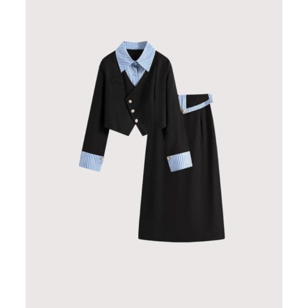 ZOZO問い合わせ番号:91144837ショップ:P L U M STORE，プラム ストアブランド:LA POMME petit，ラポミ・プチ商品名:プレッピーエレガントスカートセットアップ Preppy Elegant Skirt Se...