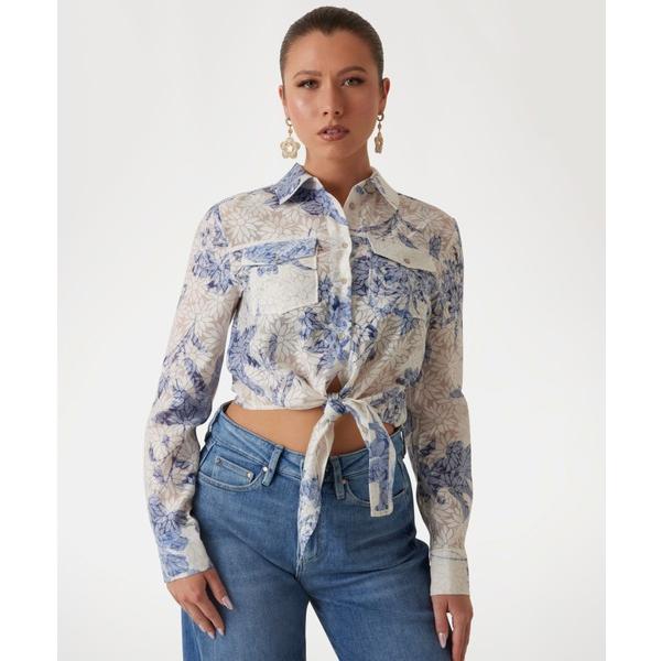 『セール実施中』ZOZO問い合わせ番号:91144875ショップ:GUESS，ゲスブランド:Guess，ゲス商品名:LS Adelaide Bow Shirt 長袖シャツカテゴリ:トップス>シャツ/ブラウスブランド品番:W5GH03W...