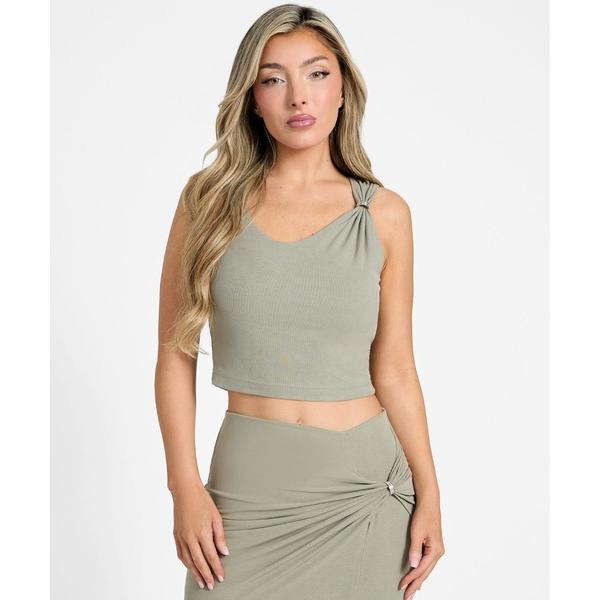 『タイムセール実施中』ZOZO問い合わせ番号:91144880ショップ:GUESS，ゲスブランド:Guess，ゲス商品名:AIMEE Ss Jewel Drap Top タンクトップカテゴリ:トップス>タンクトップブランド品番:W5G...