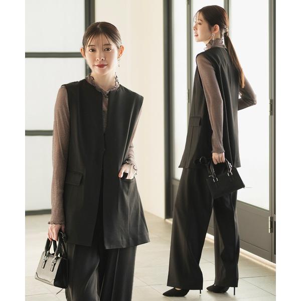 『タイムセール実施中』ZOZO問い合わせ番号:91176120ショップ:CELEN，セレンブランド:CELEN，セレン商品名:【洗える/オフィスカジュアルスーツ】パール調ロングジレ・パール釦ストレートパンツ 2点セットカテゴリ:フォーマルス...