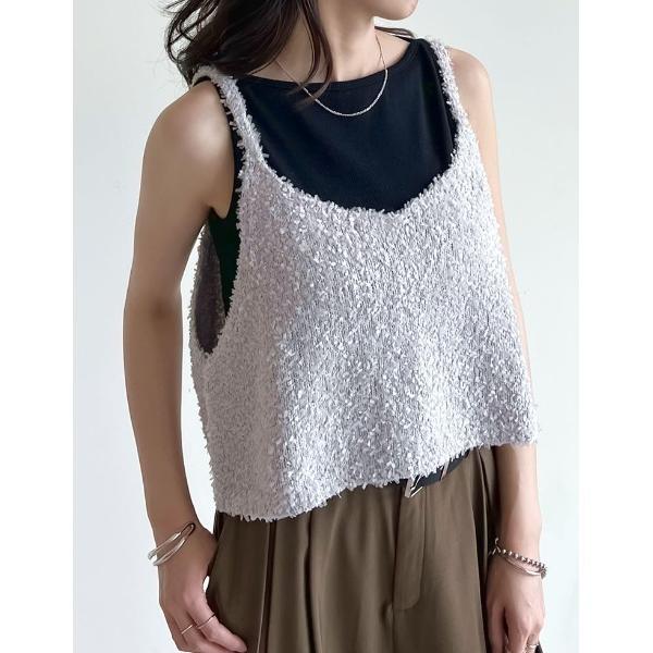 『タイムセール実施中』ZOZO問い合わせ番号:91177970ショップ:Re:EDIT，リエディブランド:Re:EDIT，リエディ商品名:[2025SS COLLECTION]リボンヤーンキャミソールビスチェカテゴリ:トップス>キャミ...