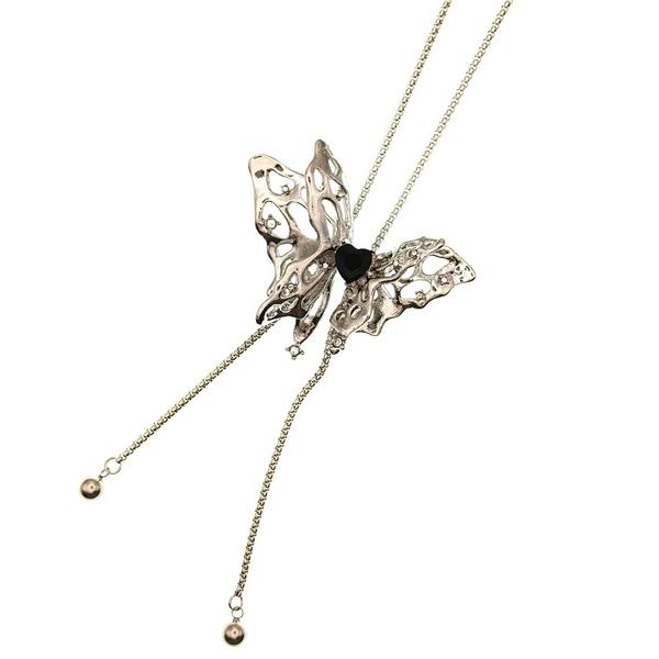 『セール実施中』ZOZO問い合わせ番号:91178311ショップ:KONVINI，コンビニブランド:KONVINI，コンビニ商品名:【Ammi majus】バタフライスライドネックレスカテゴリ:アクセサリー>ネックレスブランド品番:A...