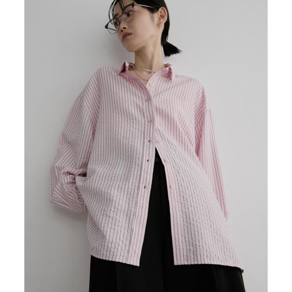 ZOZO問い合わせ番号:91179008ショップ:YARD PLUS/AUNT MARIE'S，ヤードプリュス/アントマリーズブランド:Aunt Marie's，アントマリーズ商品名:オーバーサイズベーシックサッカーストライプシャツ【人気ア...