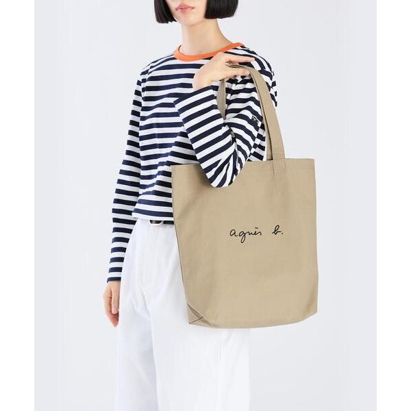 ZOZO問い合わせ番号:91242460ショップ:agnes b.，アニエスベーブランド:agnes b.，アニエスベー商品名:ロゴ コットン リバーシブル トートバッグ ”Paulette” YAS18−01カテゴリ:バッグ>トート...
