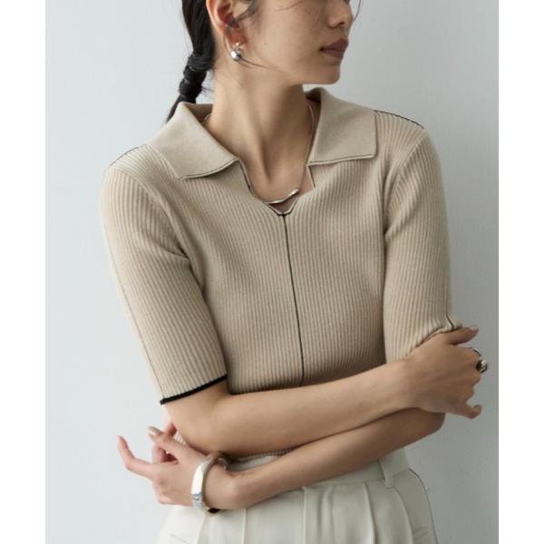 『セール実施中』ZOZO問い合わせ番号:91305166ショップ:Auntie Rosa，アンティローザブランド:DFFUR.，ディフル商品名:ハーフスリーブポロリブニットカテゴリ:トップス>ニット/セーターブランド品番:DFMOE2...