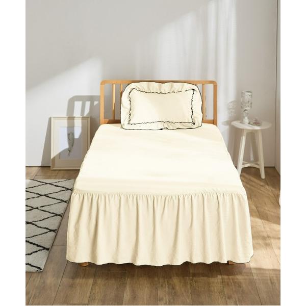 『タイムセール実施中』ZOZO問い合わせ番号:91306577ショップ:BELLUNA PLUS，ベルーナ プラスブランド:iellio，イエリオ商品名:フリル パイピング フリル付シーツ 寝具 / シングルカテゴリ:インテリア>寝具...