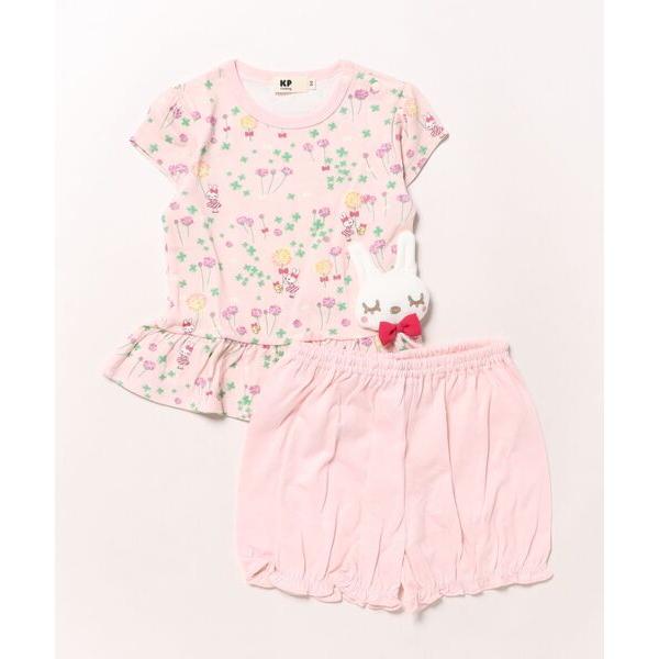 『セール実施中』※このアイテムは返品・交換対象外商品です。ZOZO問い合わせ番号:91338349ショップ:KP，ケーピーブランド:KP，ケーピー商品名:mimi立体モチーフ付き上下セット(80〜90)カテゴリ:ママ＆ベビー>その他ベ...