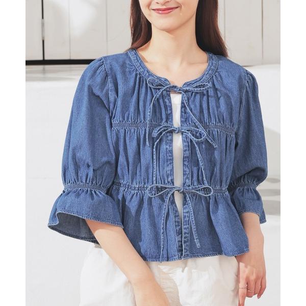 『タイムセール実施中』ZOZO問い合わせ番号:91339061ショップ:Honeys，ハニーズブランド:Honeys，ハニーズ，COLZA，コルザ商品名:６分袖デニムブラウスカテゴリ:トップス>シャツ/ブラウスブランド品番:548-6...