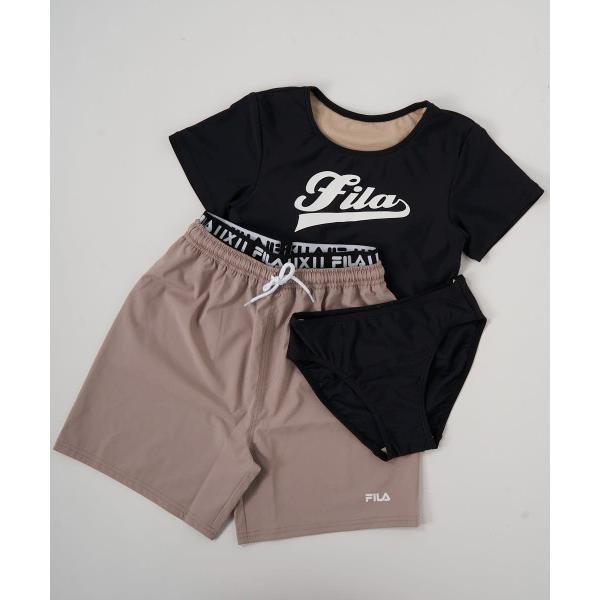 『タイムセール実施中』※このアイテムは返品・交換対象外商品です。ZOZO問い合わせ番号:91339907ショップ:Kappa/FILA，カッパ/フィラブランド:FILA，フィラ商品名:短丈Tシャツ付き 3点セット水着カテゴリ:水着/着物・浴...