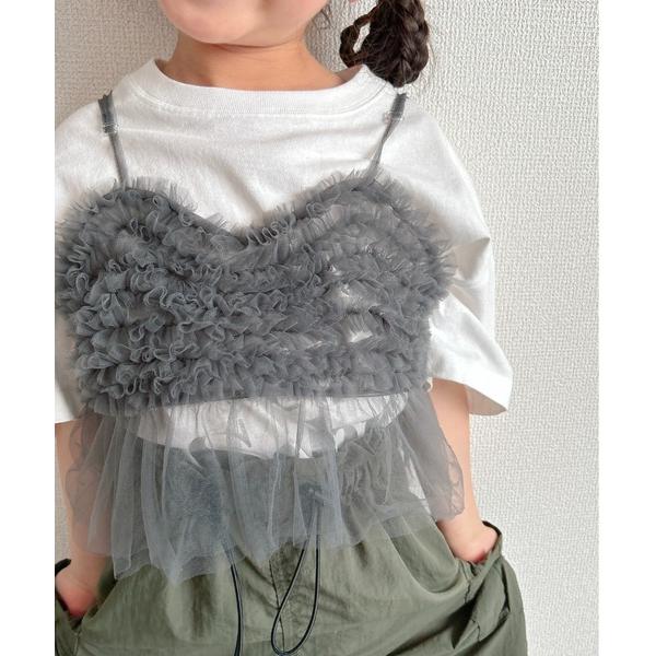 『タイムセール実施中』ZOZO問い合わせ番号:91341174ショップ:こどもの森e-shop，コドモノモリイーショップブランド:TARKER，ターカー商品名:チュールフリルキャミソールカテゴリ:トップス>キャミソールブランド品番:K...