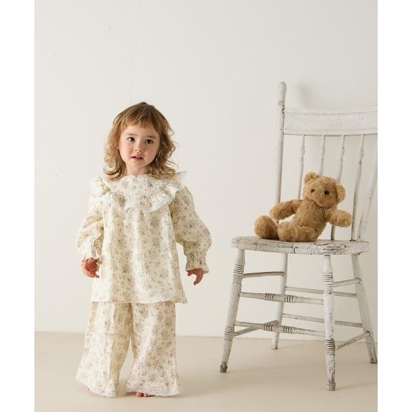 『タイムセール実施中』ZOZO問い合わせ番号:91371886ショップ:riziere，リジェールブランド:riziere，リジェール商品名:フラワープリントダブルガーゼセパレートルームウェアカテゴリ:ルームウェア>ルームウェア/パジ...