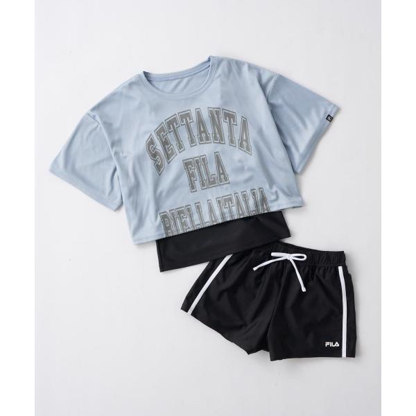『タイムセール実施中』※このアイテムは返品・交換対象外商品です。ZOZO問い合わせ番号:91372894ショップ:Kappa/FILA，カッパ/フィラブランド:FILA，フィラ商品名:短丈Tシャツ付き 3点セット水着カテゴリ:水着/着物・浴...
