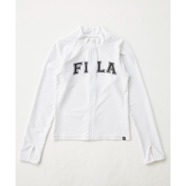 『タイムセール実施中』ZOZO問い合わせ番号:91372902ショップ:Kappa/FILA，カッパ/フィラブランド:FILA，フィラ商品名:【男女兼用】カレッジ風ロゴ入り 長袖ジップラッシュガードカテゴリ:水着/着物・浴衣>ラッシュ...