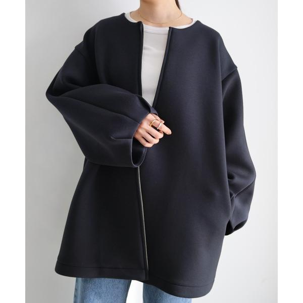 『タイムセール実施中』ZOZO問い合わせ番号:91374118ショップ:andme，アンドミーブランド:evernavy，エバーネイビー商品名:ダンボール ミドル コートカテゴリ:ジャケット/アウター>ノーカラーコートブランド品番:8...