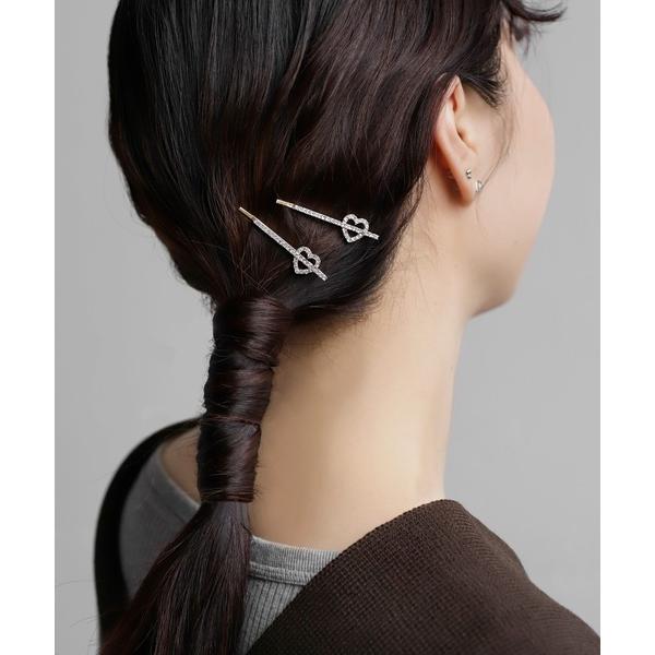 ZOZO問い合わせ番号:91407803ショップ:ANEMONE，アネモネブランド:ANEMONE，アネモネ商品名:ビジューハートヘアピン[2本セット]カテゴリ:ヘアアクセサリー>その他ヘアアクセサリーブランド品番:DG220065H...