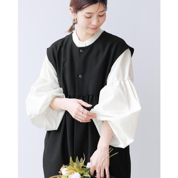 『タイムセール実施中』ZOZO問い合わせ番号:91410203ショップ:reca，レカブランド:reca，レカ商品名:ボリューム袖マオカラーブロードシャツカテゴリ:トップス>シャツ/ブラウスブランド品番:y4439素材:ポリエステル8...