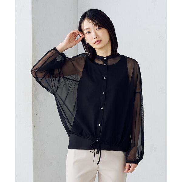 ZOZO問い合わせ番号:91411011ショップ:COMME CA ISM，コムサイズムブランド:COMME CA ISM，コムサイズム商品名:【セットアイテム】シアーシャツ＋タンクトップカテゴリ:トップス>Tシャツ/カットソーブラン...