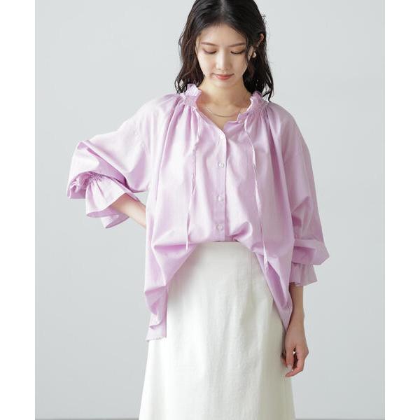 『タイムセール実施中』ZOZO問い合わせ番号:91411668ショップ:FREE'S MART，フリーズマートブランド:FREE'S MART，フリーズマート商品名:◆［MFM］ストライプフリルシャツカテゴリ:トップス>シャツ/ブラウ...