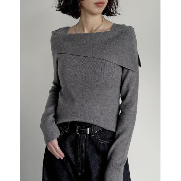 『セール実施中』ZOZO問い合わせ番号:91412244ショップ:Re:EDIT，リエディブランド:Re:EDIT，リエディ商品名:[ブラ紐隠し]アシンメトリーオフショルダーリブニットトップスカテゴリ:トップス>ニット/セーターブラン...