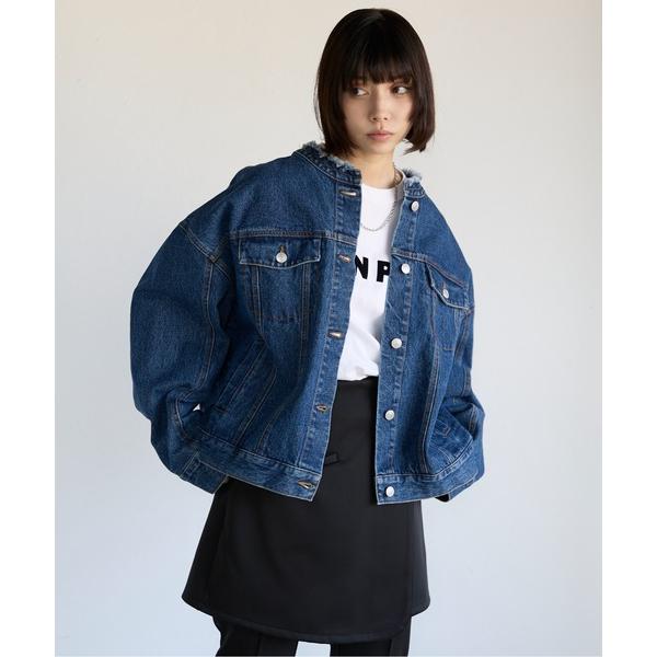 ZOZO問い合わせ番号:91412288ショップ:Bonjour Sagan，ボンジュールサガンブランド:SOTT，ソット，Bonjour Sagan，ボンジュールサガン商品名:Collarless Denim Jacket　ノーカラーデニ...