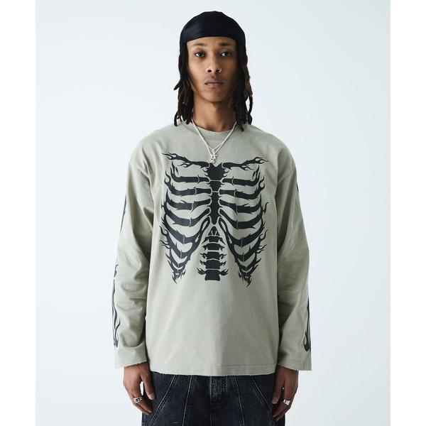 ZOZO問い合わせ番号:91475782ショップ:SUPPLIER，サプライヤーブランド:SUPPLIER，サプライヤー商品名:ティーシャツ｜Fire Bones Long Sleeve Tee｜SUPPLIERカテゴリ:トップス>T...