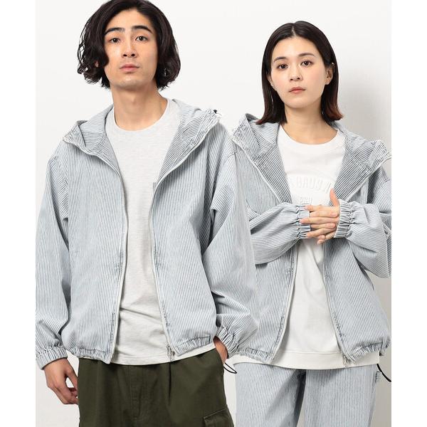 『セール実施中』ZOZO問い合わせ番号:91476250ショップ:COMME CA ISM，コムサイズムブランド:Purple&amp;Yellow，パープルアンドイエロー商品名:ホワイトブリーチヒッコリーブルゾンカテゴリ:ジャケット/アウ...