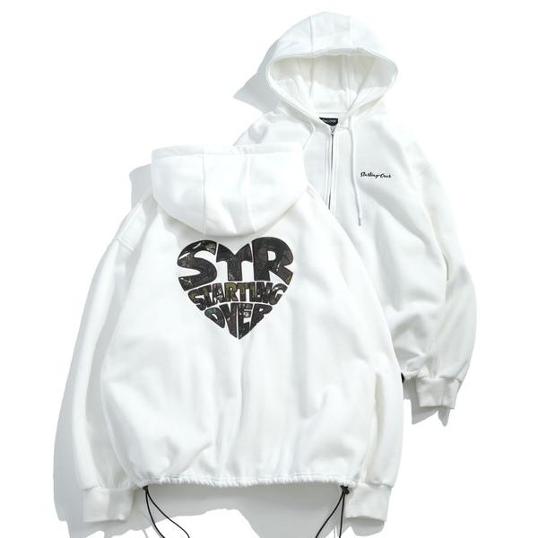 『セール実施中』ZOZO問い合わせ番号:91477395ショップ:Starting Over，スターティングオーバーブランド:Starting Over，スターティングオーバー商品名:embroidery print zip hoodie ...