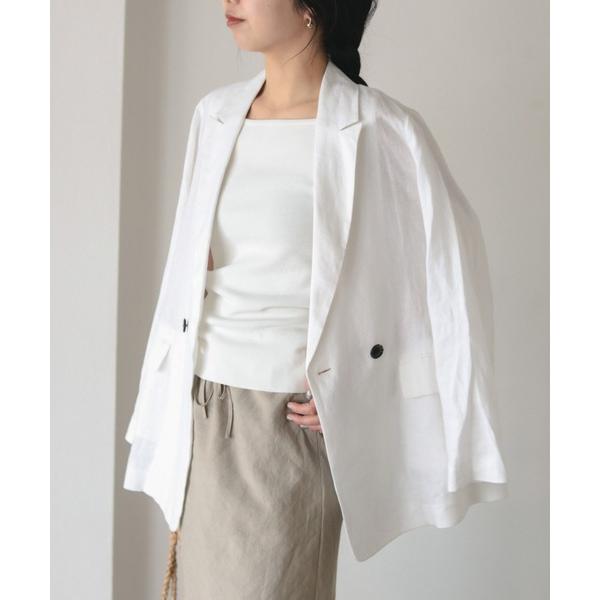 ZOZO問い合わせ番号:91508547ショップ:BEAMS WOMEN，ビームスウィメンブランド:Demi-Luxe BEAMS，デミルクス ビームス商品名:ダブルブレスト リネン ジャケットカテゴリ:ジャケット/アウター>テーラー...