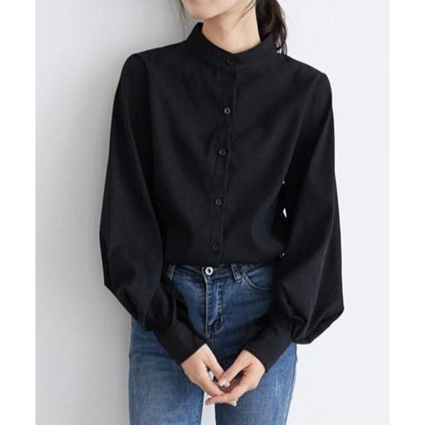 ZOZO問い合わせ番号:91511551ショップ:ENAF，エナフブランド:SallyLunn，サリーラン商品名:シルクタッチスタンドカラーボリュームスリーブシャツカテゴリ:トップス>シャツ/ブラウスブランド品番:SLP-0209素材...