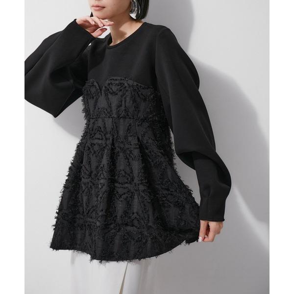 ZOZO問い合わせ番号:91578407ショップ:ADAM ET ROPE'，アダムエロペブランド:ADAM ET ROPE'，アダムエロペ商品名:【追加】・【サステナブル】ジャカードビスチェコンビプルオーバーカテゴリ:トップス>Tシ...