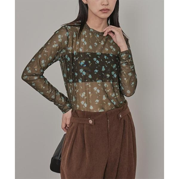 『タイムセール実施中』ZOZO問い合わせ番号:91615886ショップ:titivate，ティティベイトブランド:miette，ミエット商品名:プリントチュールクルーネックトップスカテゴリ:トップス>Tシャツ/カットソーブランド品番:...