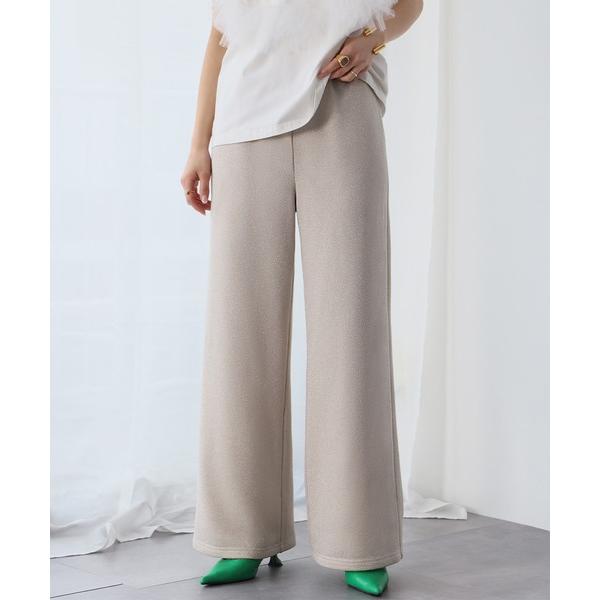 『タイムセール実施中』ZOZO問い合わせ番号:91616539ショップ:RIVER FIELD &amp; Co.，リバーフィールド　アンド　コーブランド:ELFRANK，エルフランク商品名:ラメスウェットセミワイドパンツカテゴリ:パンツ&...