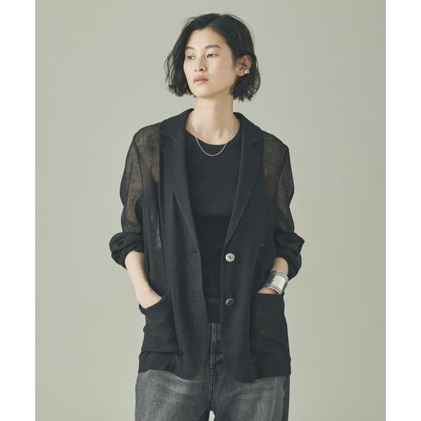 ZOZO問い合わせ番号:91616561ショップ:Curensology，カレンソロジーブランド:Curensology，カレンソロジー商品名:Curensology(カレンソロジー)/リネンカラミシアージャケットカテゴリ:ジャケット/アウ...