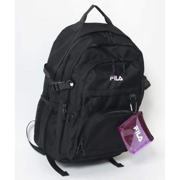 『タイムセール実施中』ZOZO問い合わせ番号:91679675ショップ:Salong hameu，サロン ハミューブランド:FILA，フィラ，Salong hameu，サロン ハミュー商品名:FILA（フィラ）クリアポーチ付バックパック/リ...