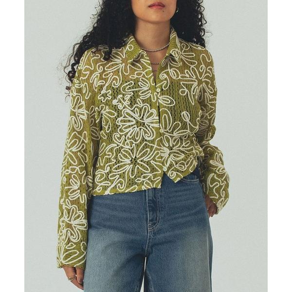 『タイムセール実施中』ZOZO問い合わせ番号:91711691ショップ:ROSE BUD，ローズバッドブランド:ROSE BUD，ローズバッド商品名:【WEB・一部店舗限定】CORDING EMBROIDERY SHIRTカテゴリ:トップス...