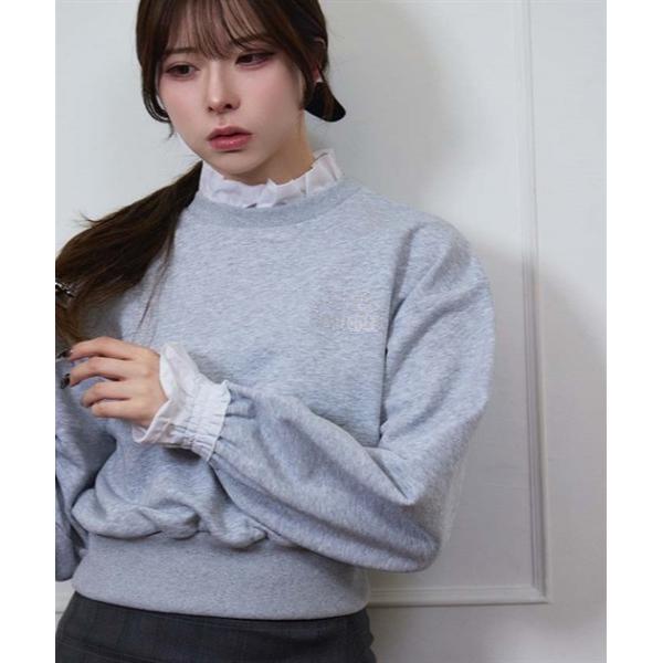 『セール実施中』ZOZO問い合わせ番号:91745521ショップ:axes femme，アクシーズファムブランド:FickleBebe，フィクルベベ商品名:フリルレイヤードスウェットカテゴリ:トップス>Tシャツ/カットソーブランド品番...