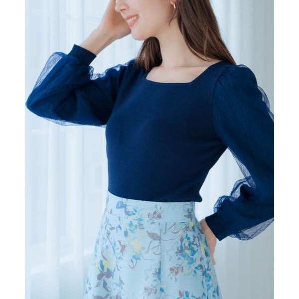 『セール実施中』ZOZO問い合わせ番号:91747390ショップ:MISCH MASCH，ミッシュ マッシュブランド:MISCH MASCH，ミッシュマッシュ商品名:レースシアー袖2wayニットカテゴリ:トップス>ニット/セーターブラ...