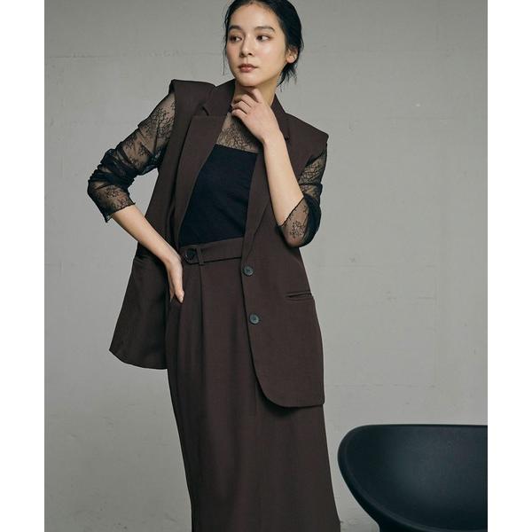 『タイムセール実施中』ZOZO問い合わせ番号:91747506ショップ:RIVER FIELD &amp; Co.，リバーフィールド　アンド　コーブランド:LOWO，ロワ，Flolia，フロリア商品名:オーバーサイズテーラードジレ サイドス...