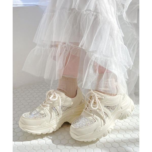 『タイムセール実施中』ZOZO問い合わせ番号:91748268ショップ:ORiental TRaffic，オリエンタルトラフィックブランド:ORiental TRaffic，オリエンタルトラフィック商品名:スパンコール 厚底 スニーカー/O...