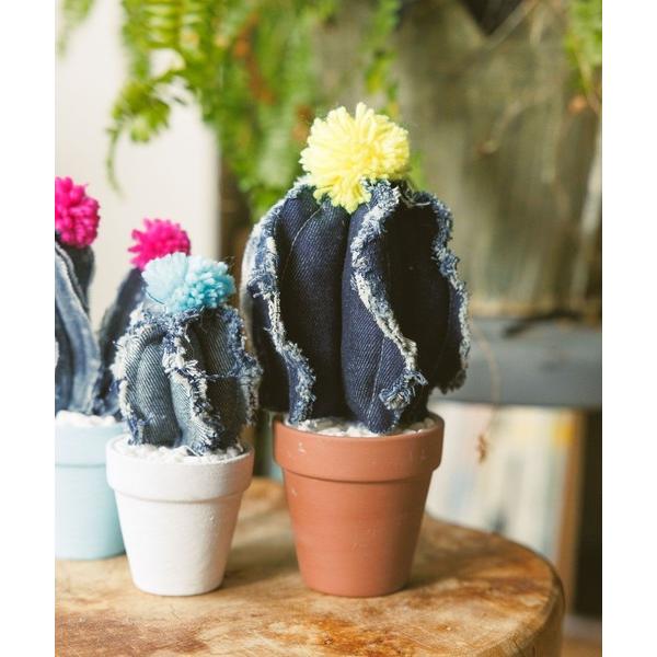 ZOZO問い合わせ番号:91780043ショップ:BAYFLOW，ベイフローブランド:BAYFLOW，ベイフロー商品名:BFデニムサボテンMカテゴリ:インテリア>インテリア雑貨ブランド品番:156042素材:陶器  発泡スチロール  ...