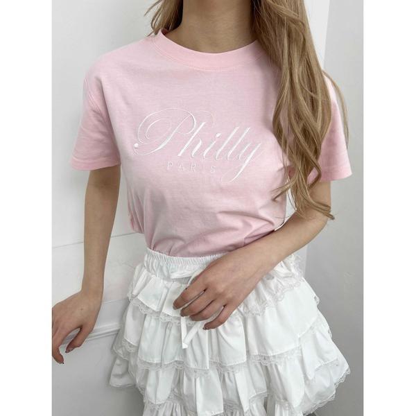ZOZO問い合わせ番号:91815697ショップ:WEGO，ウィゴーブランド:PHILLY，フィリー，WEGO，ウィゴー商品名:【プチプラ￥2199★】PHILLY ロゴ刺繍Tシャツカテゴリ:トップス>Tシャツ/カットソーブランド品番...