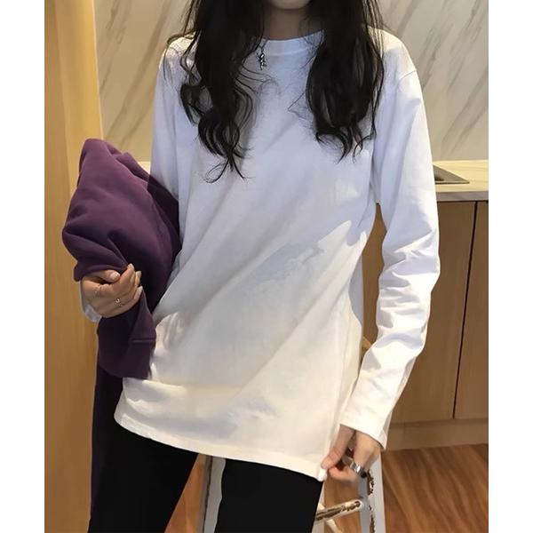 ZOZO問い合わせ番号:91816964ショップ:aimoha，アイモハブランド:aimoha，アイモハ商品名:ロングスリーブシンプルクルーネックTシャツカテゴリ:トップス>Tシャツ/カットソーブランド品番:mxt6001a素材:綿1...