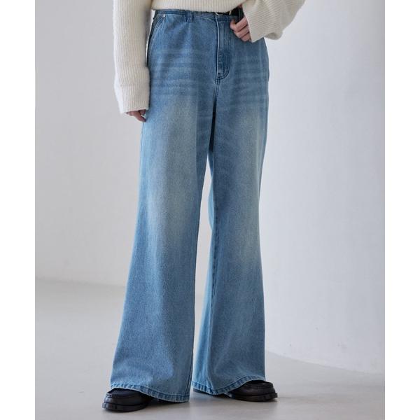 『タイムセール実施中』ZOZO問い合わせ番号:91850402ショップ:EMMA CLOTHES，エマ クローズブランド:LUENNA，ルエナ商品名:【LUENNA】Semi-flare Denim Pants / セミフレアデニムパンツカ...