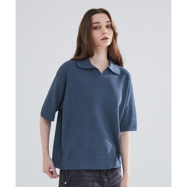 ZOZO問い合わせ番号:91850457ショップ:EMMA CLOTHES，エマ クローズブランド:LUENNA，ルエナ商品名:【LUENNA】 Skipper Knit Polo Shirt / スキッパー ニットポロシャツカテゴリ:トッ...