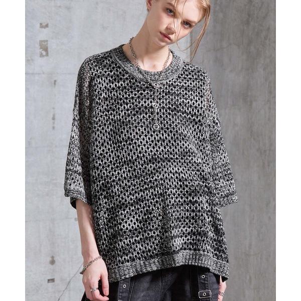 ZOZO問い合わせ番号:91850539ショップ:EMMA CLOTHES，エマ クローズブランド:SERACE，セラス商品名:【SERACE】Loose silhouette sheer mesh short sleeve knit / ...
